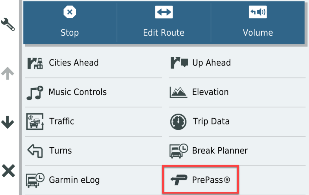 How do I access PrePass notifications on my Garmin device? - PrePass